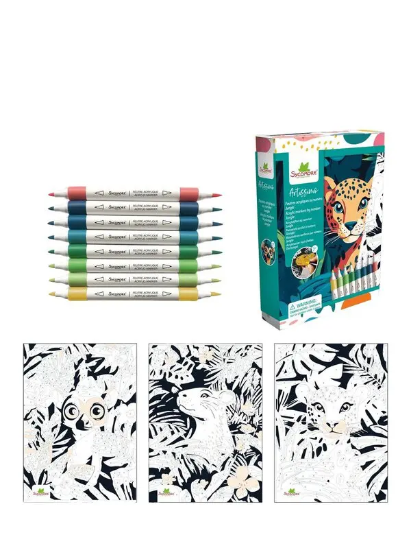SYCOMORE Artissimo Jungle Acrylic Marker Set - Multicolor