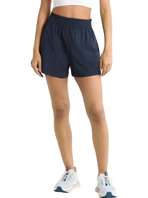 Zella Atlas High Waist Daily Shorts - Navy Sapphire