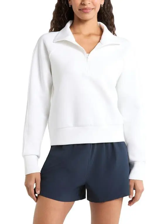 Zella Half Zip Sweatshirt - White