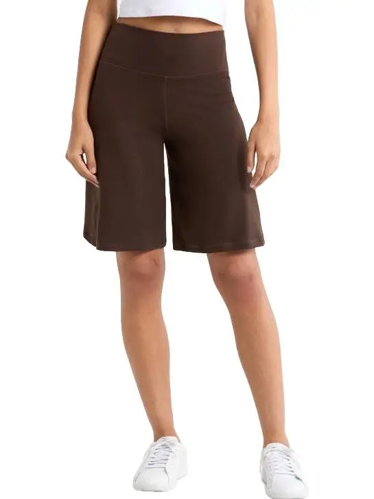 Zella Zen Long Shorts - Brown Mole