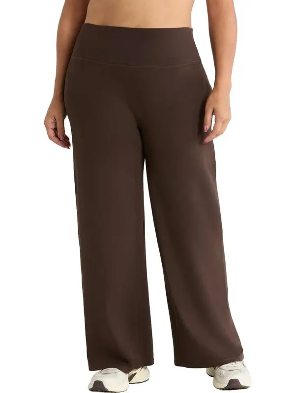 Zella Zen Comfort Straight Leg Pants - Brown Mole