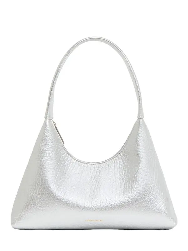 MANSUR GAVRIEL Mini Candy Metallic Leather Shoulder Bag - Silver