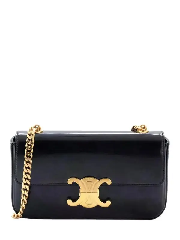 Celine Triomphe Chain Small Shoulder Bag - Black