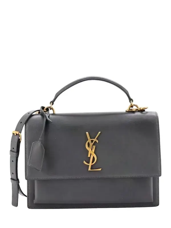 Saint Laurent Sunset Top Handle Medium Shoulder Bag - Grey