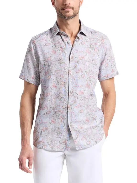 Robert Graham Windsong Floral Paisley Short Sleeve Button-up Shirt - Multi