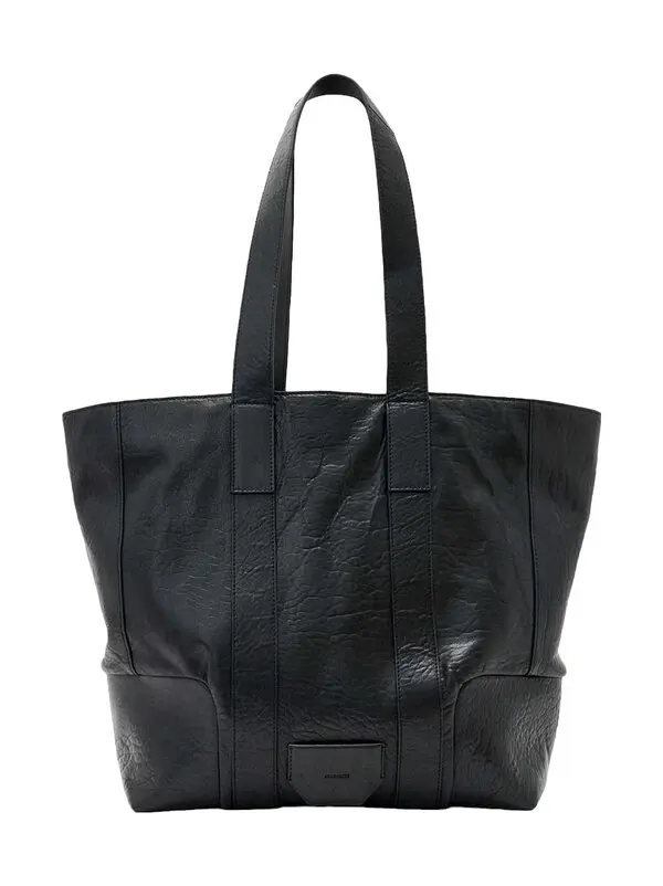 ALLSAINTS Ares Grain Leather Open Tote Bag - Black