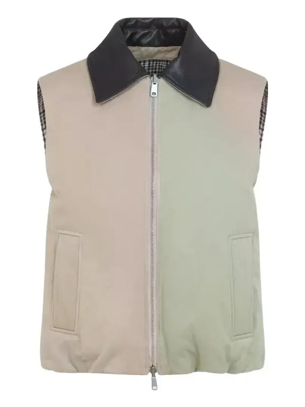 Brunello Cucinelli Reversible Check-pattern Gilet - Neutrals