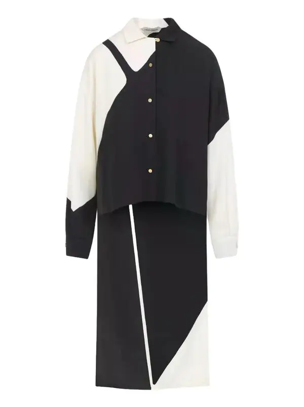 Alberta Ferretti Colour-block Shirt - Black