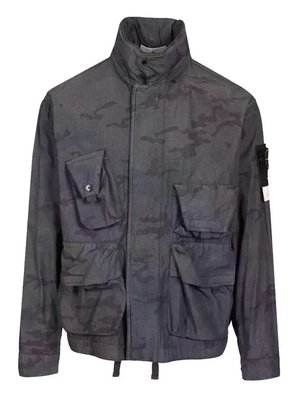 Stone Island Ripstop Camouflage Jacket - Grey