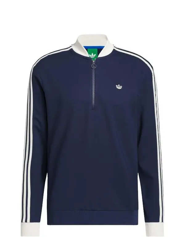 Adidas Quarter Zip Golf Sweatshirt - Night Indigo/chalk White