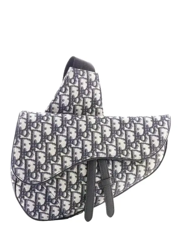 Dior Saddle Oblique Canvas Crossbody Bag - Blue