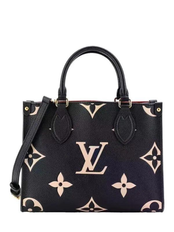 LOUIS VUITTON Onthego Bicolor Monogram Empreinte Giant Pm Tote Bag - Black