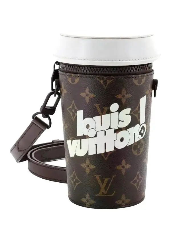 LOUIS VUITTON Coffee Cup Convertible Pouch Crossbody Bag Monogram Canvas - Brown