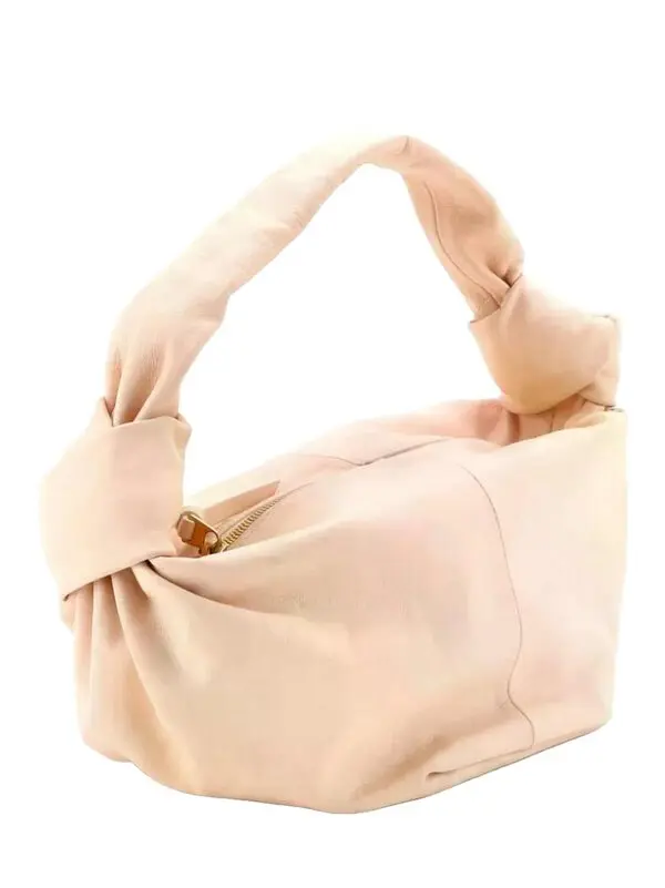Bottega Veneta Double Knot Leather Mini Hobo Bag - Neutrals