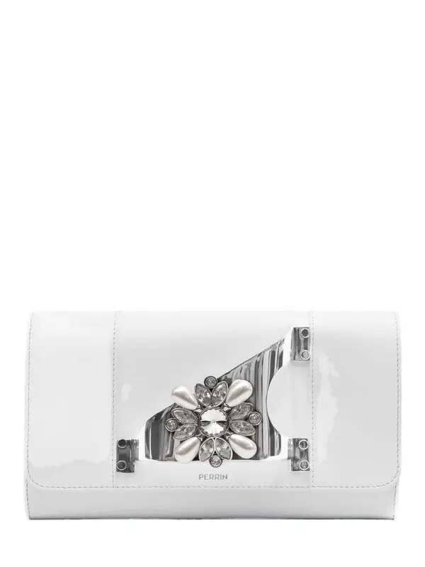 Perrin L'eiffel Clutch Bijoux - White