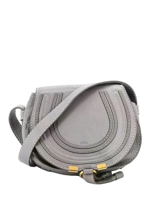 Chloé Marcie Leather Mini Crossbody Bag - Grey
