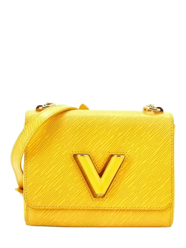 LOUIS VUITTON Braided Chain Twist Bag Epi Leather Mm Crossbody - Yellow