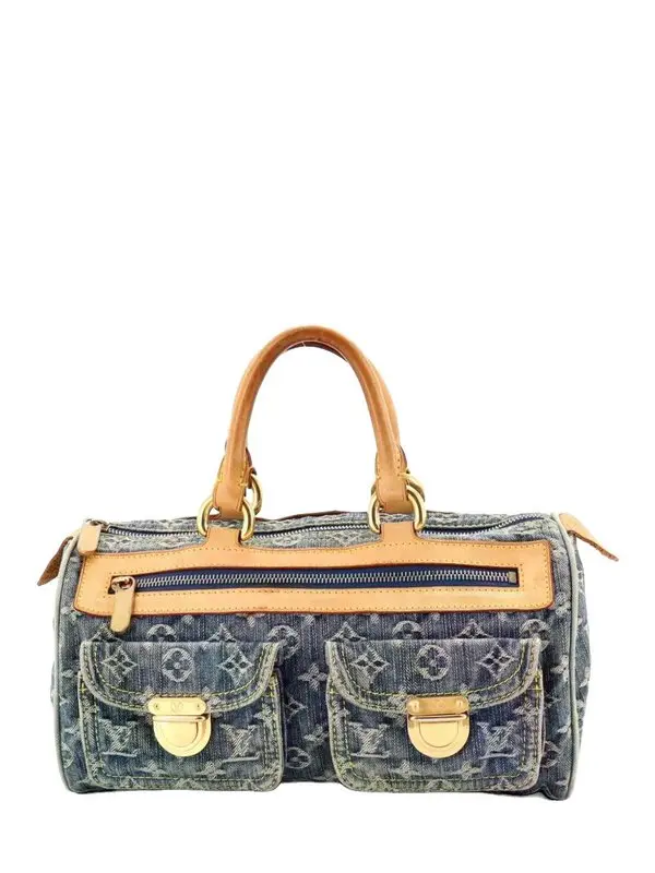 LOUIS VUITTON Neo Speedy Denim Handbag - Blue