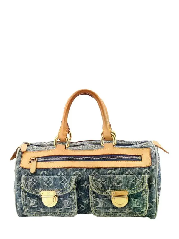 LOUIS VUITTON Neo Speedy Denim Handbag - Blue