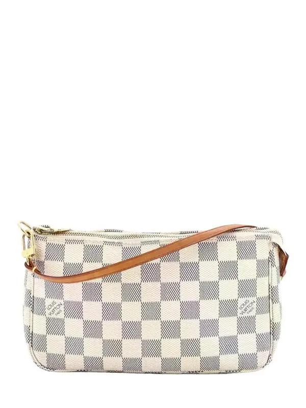LOUIS VUITTON Pochette Accessoires Damier Clutch - White