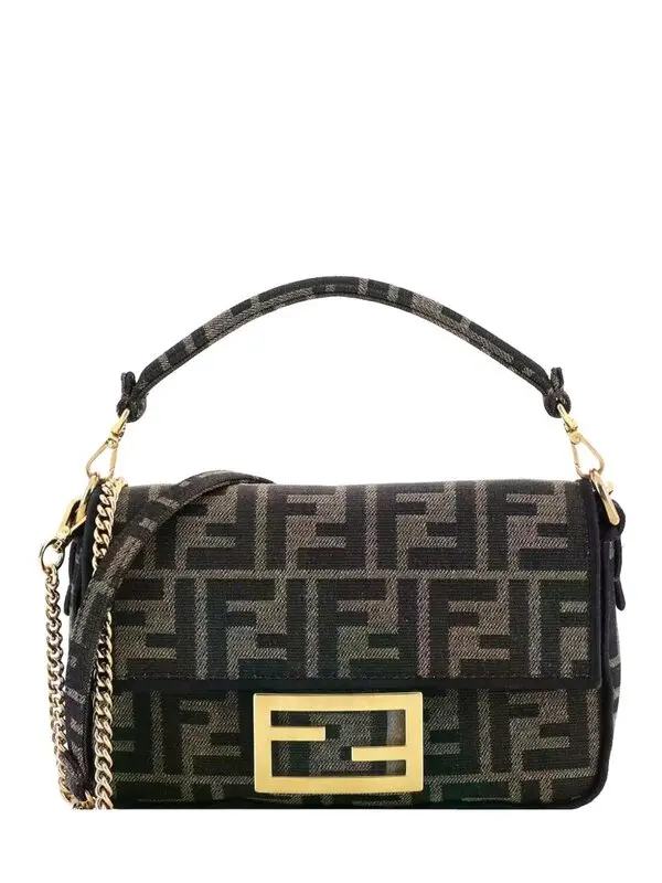 Fendi Zucca Canvas Mini Baguette Nm - Brown