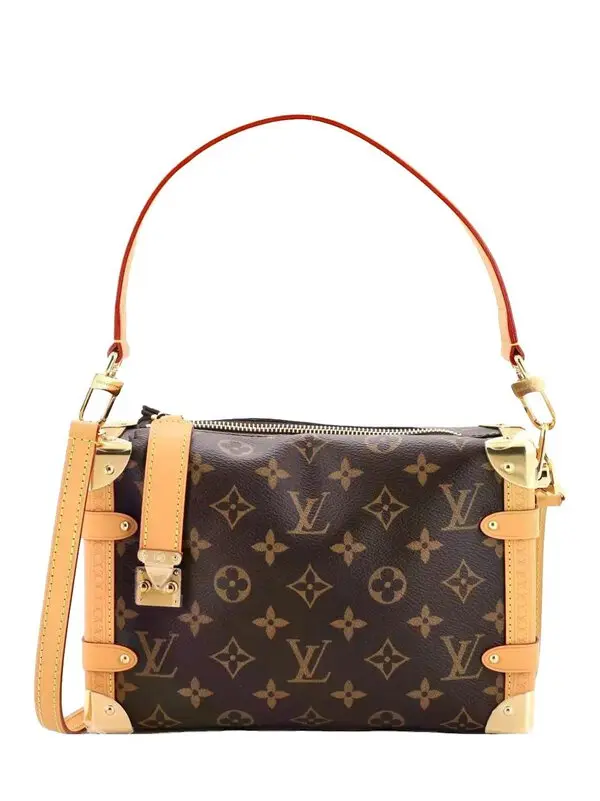 LOUIS VUITTON Side Trunk Handbag Monogram Canvas Mm Satchel - Brown