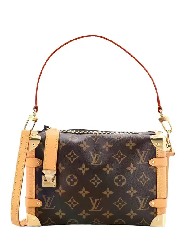 LOUIS VUITTON Side Trunk Handbag Monogram Canvas Mm Satchel - Brown