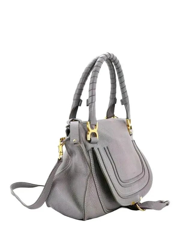 Chloé Marcie Leather Medium Satchel - Grey
