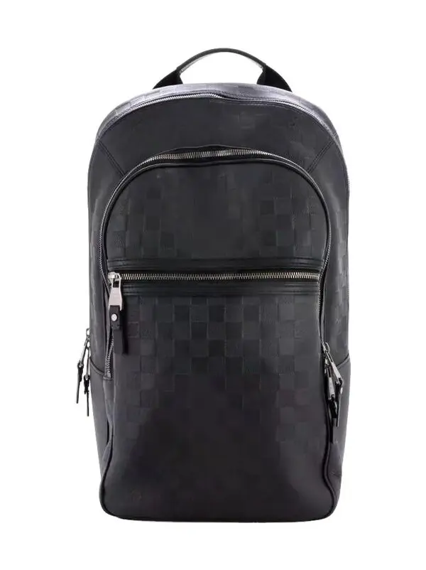 LOUIS VUITTON Michael Nm Damier Infini Leather Backpack - Black