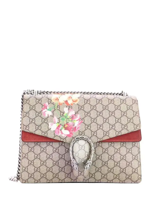 Gucci Dionysus Blooms Print Gg Coated Canvas Medium Shoulder Bag - Brown