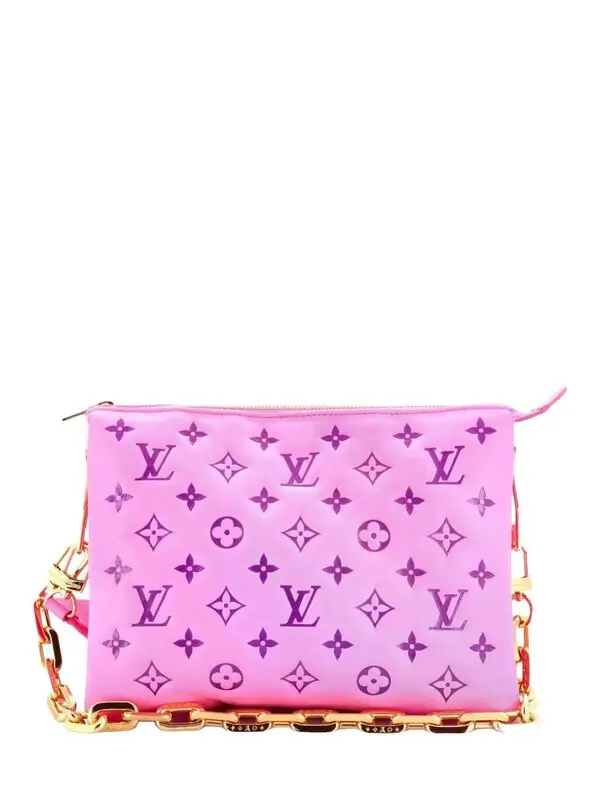 LOUIS VUITTON Coussin Pm Crossbody Bag Monogram Embossed Lambskin - Pink