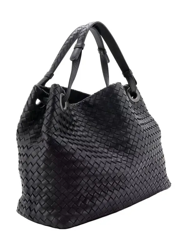 Bottega Veneta Garda Intrecciato Nappa Medium Tote Bag - Black