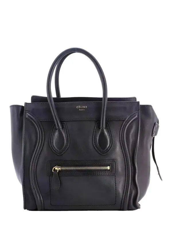 Celine Luggage Micro Tote Bag Smooth Leather - Black