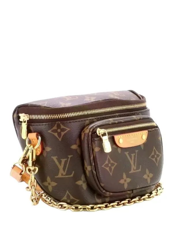 LOUIS VUITTON Bum Bag Monogram Canvas Mini Belt Bag - Brown