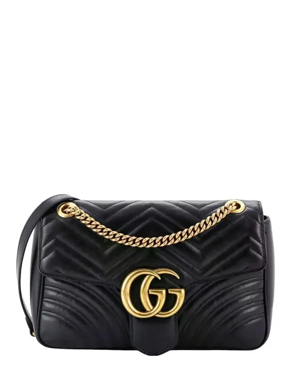 Gucci Gg Marmont Medium Shoulder Bag - Black