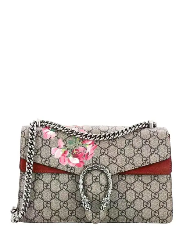 Gucci Dionysus Blooms Print Gg Coated Canvas Small Shoulder Bag - Pink