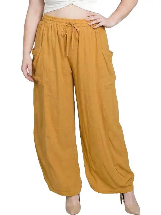 STANDARDS & PRACTICES Shantung Harem Pants - Mustard