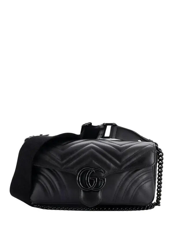 Gucci Gg Marmont Monochrome Flap Bag - Black