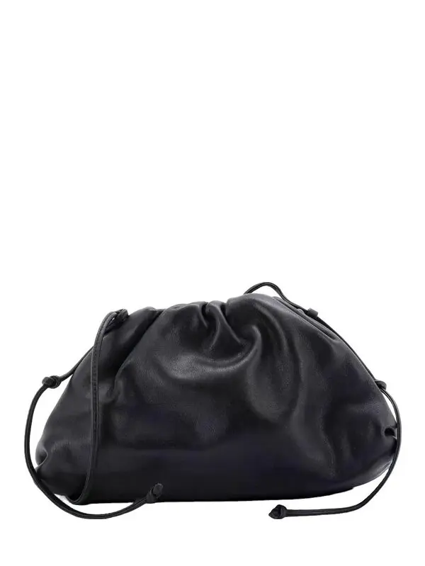 Bottega Veneta The Pouch Leather Mini Crossbody Bag - Black