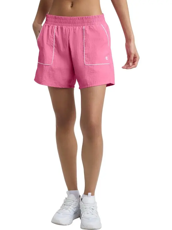 Champion 5" Courtside Short With C Logo - Pink Cosmos