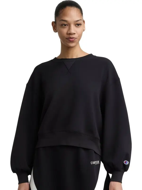 Champion Endzone Loose Fit Crewneck With Logo - Black