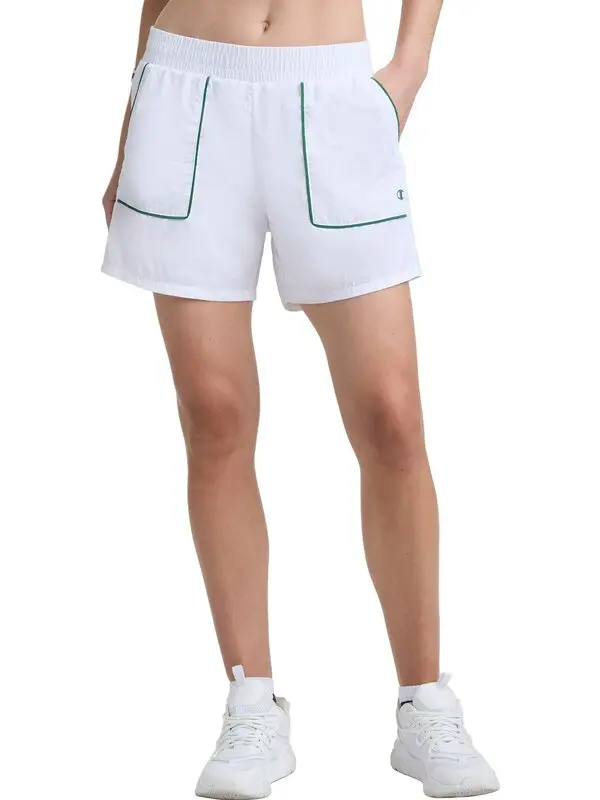 Champion 5" Courtside Short With C Logo - Bright White