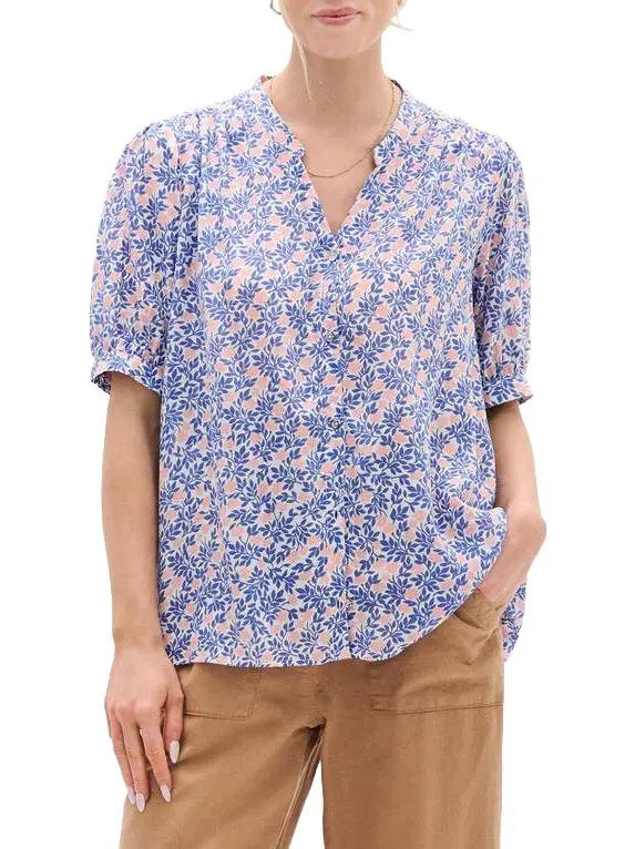 HATLEY Ivy Mini Vines Button-up Shirt - Blue