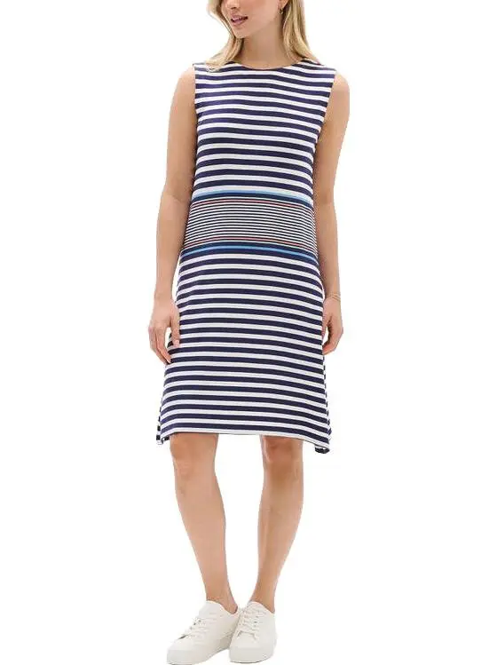 HATLEY Sofia Rainfall Stripes Sleeveless Dress - Blue