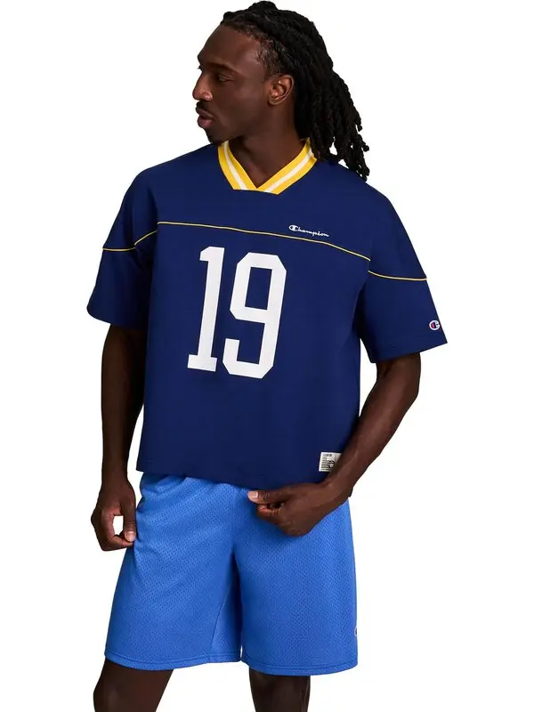 Champion Gridiron Football Jersey, Script Logo - Blue Depth