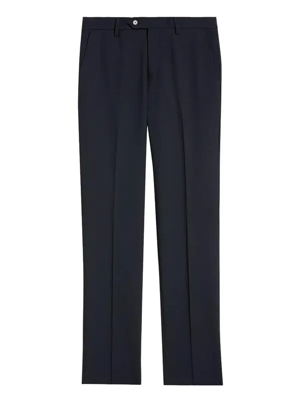 Berle Tropical Weight Wool Dress Pants - Navy