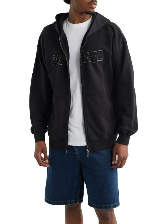 Rip Curl Liquid Trips Zip Hoodie - Washed Black