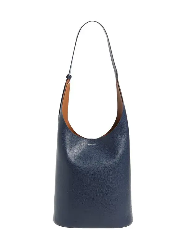 Veronica Beard Large Loop Leather Shoulder Bag - Navy Hazelwood
