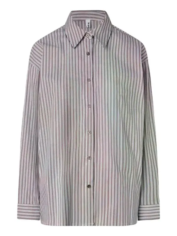 LA PISCINE Striped Long-sleeve Shirt - Grey