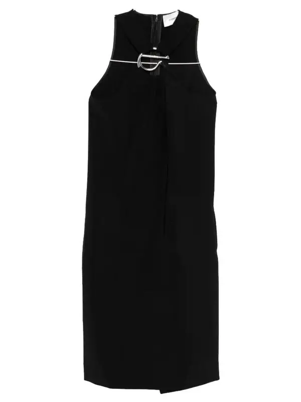Coperni Logo-plaque Midi Dress - Black